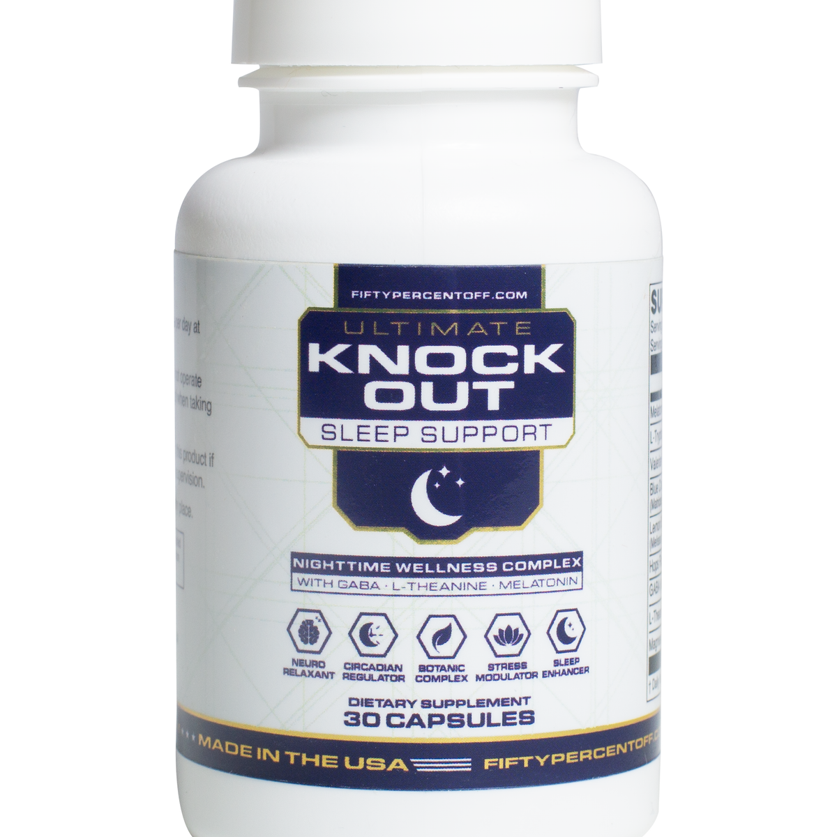 Knockout Sleep Support - Sleep Aid Supplement – Fifty Percent Off